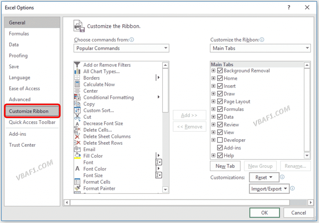 Developer Tab in Excel VBA | Step by Step Instructions Explained | VBAF1
