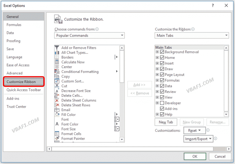 Developer Tab in Excel VBA | Step by Step Instructions Explained | VBAF1