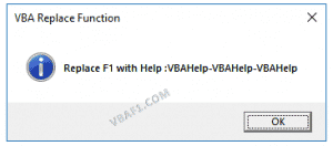 VBA Replace Function in Excel | Syntax Examples | VBAF1.COM