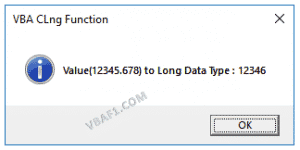 VBA CLng Function in Excel | Explained Syntax Examples | VBAF1.COM
