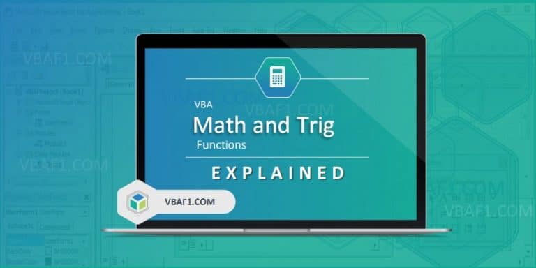 Vba Math Functions In Excel Mathematical And Trig Examples Tutorial