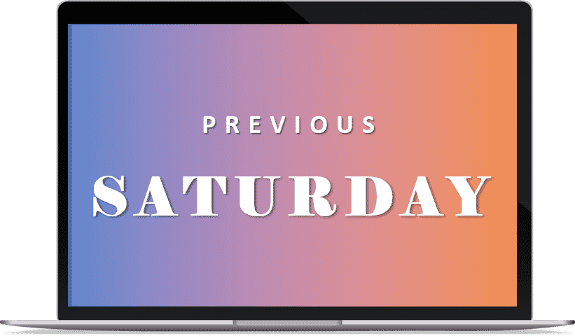 Previous Saturday Date Using Excel Vba Functions Vbaf1