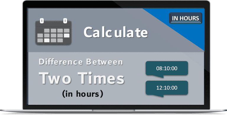 Calculate Hours Difference Between Two Times In Excel VBA