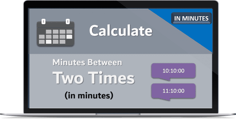 Calculate Minutes Between Two Times In Excel VBA