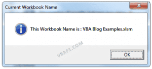 VBA Get Workbook Name in Excel | A Complete Guide & Tutorial | VBAF1