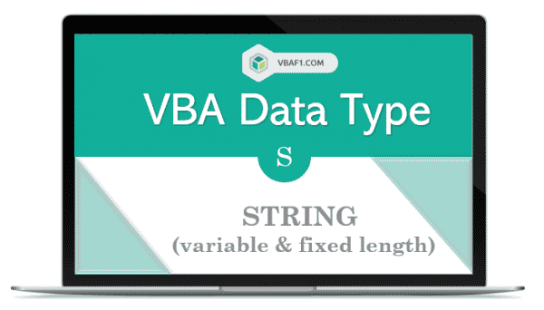 VBA String Data Type In Excel VBA Syntax Examples Tutorial VBAF1