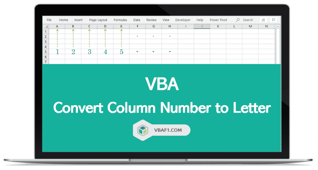 VBA Convert Column Number To Letter Function Example VBAF1