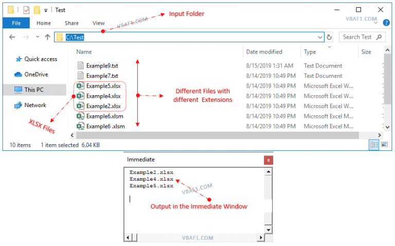 VBA List All XLSX Files In A Folder Or Directory VBAF1