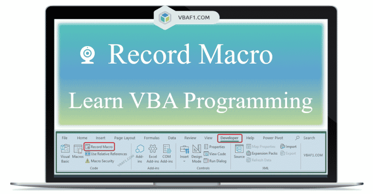 Record Macro Excel VBA Tutorial Instructions Examples VBAF1