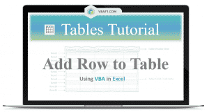VBA Add Row to Table in Excel |Tutorial |Examples | VBAF1.COM