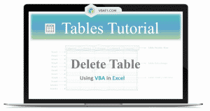 VBA Delete Table from Worksheet & Workbook |Tutorial | VBAF1.COM