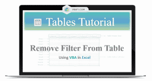 VBA Remove filter from table in Excel |Tutorial |Examples | VBAF1.COM