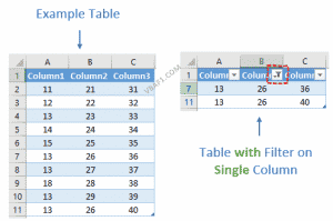 VBA Add Filter to table in Excel |Tutorial |Examples | VBAF1.COM
