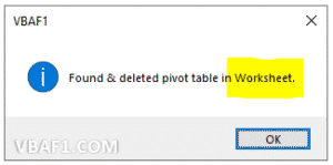 VBA Delete Pivot Table If Exists | Examples & Instructions | VBAF1